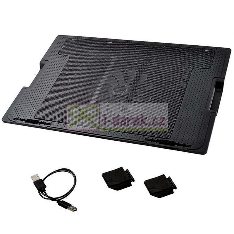 Ergonomická podložka pod notebook do 17,3 "s chladením a modrým LED ...